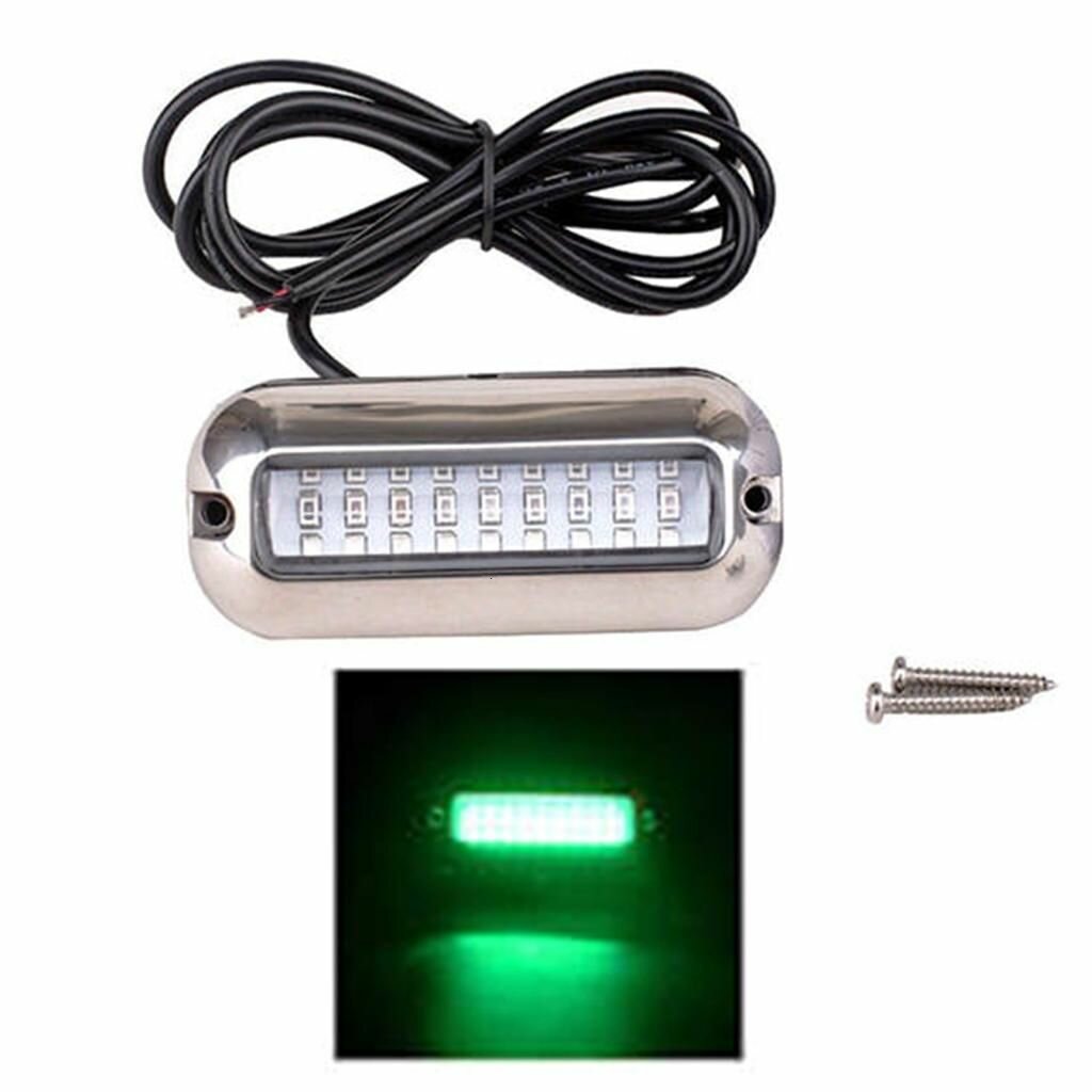 LED светильник для лодки IP68 Водонепроницаемый 27 LEDs, Зеленый