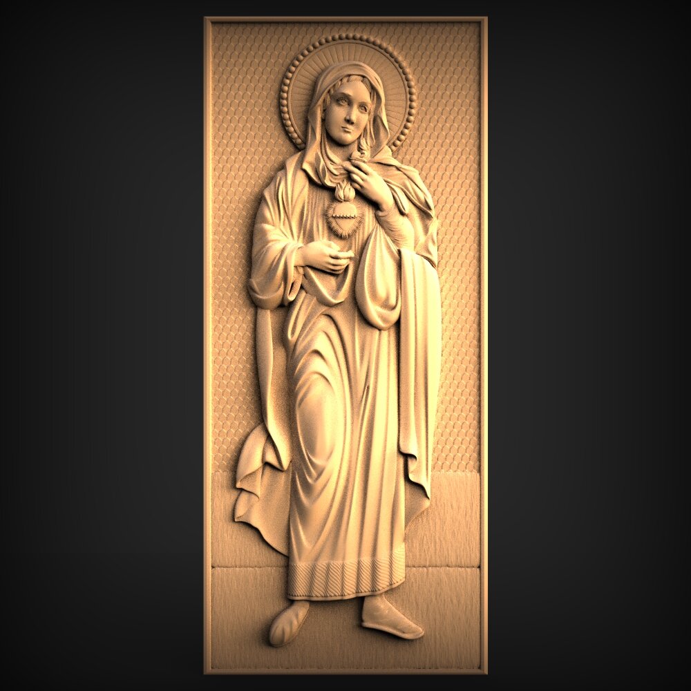 STL модель 3D для ЧПУ – икона резная святая мария магдалина R-236