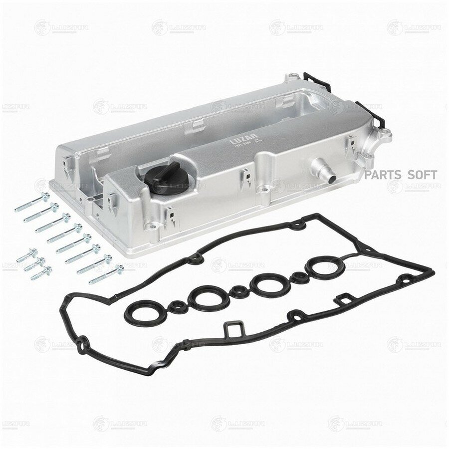 LUZAR LVPC0504 Крышка клапанная для а/м Chevrolet Cruze (09-)/Opel Astra H (04-) 1.6i (алюм, с прокл.)