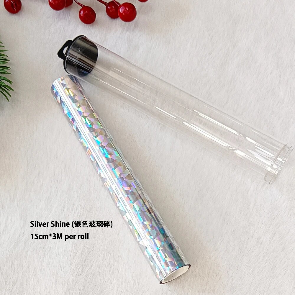 Фольгированная пленка Alinacutle для горячего тиснения 3 м Серебряный, silver shine