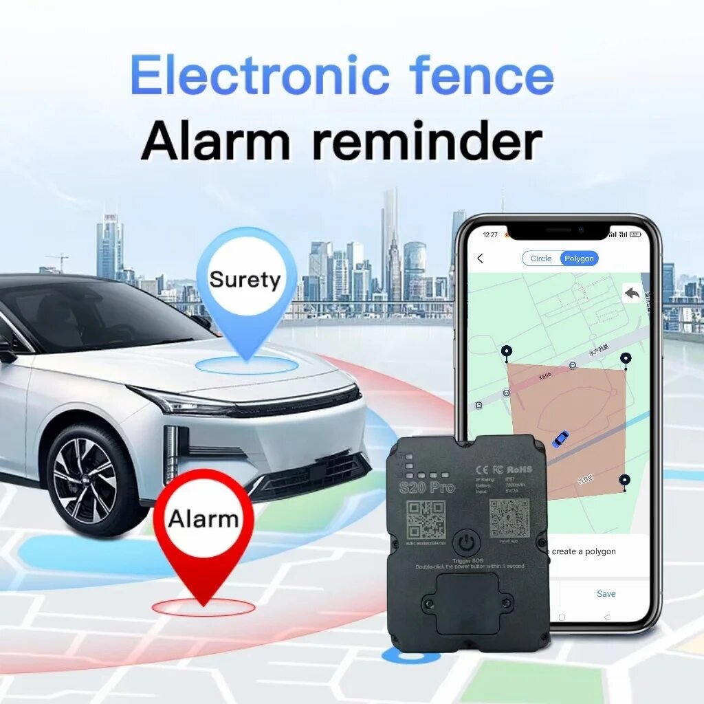 Магнитный GPS-трекер для транспортных средств Автомобильный противоугонный локатор в реальном времени с плавной подписью через приложение с длительным режимом ожидания