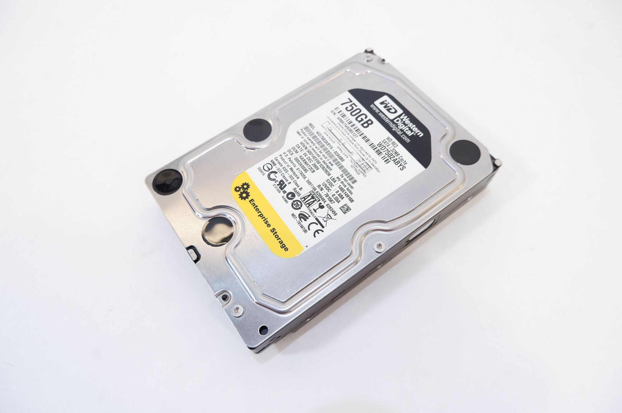 Жесткий диск Western Digital WD7502ABYS RE3 750Gb 3.5 (U300/7200/32Mb) NCQ SATAII
