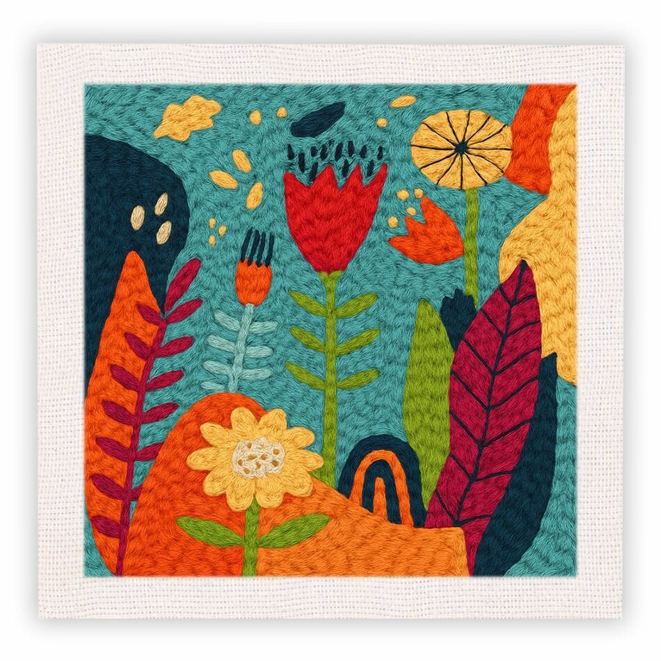 Набор для ковровой вышивки Art Flowers, 25х25 см
