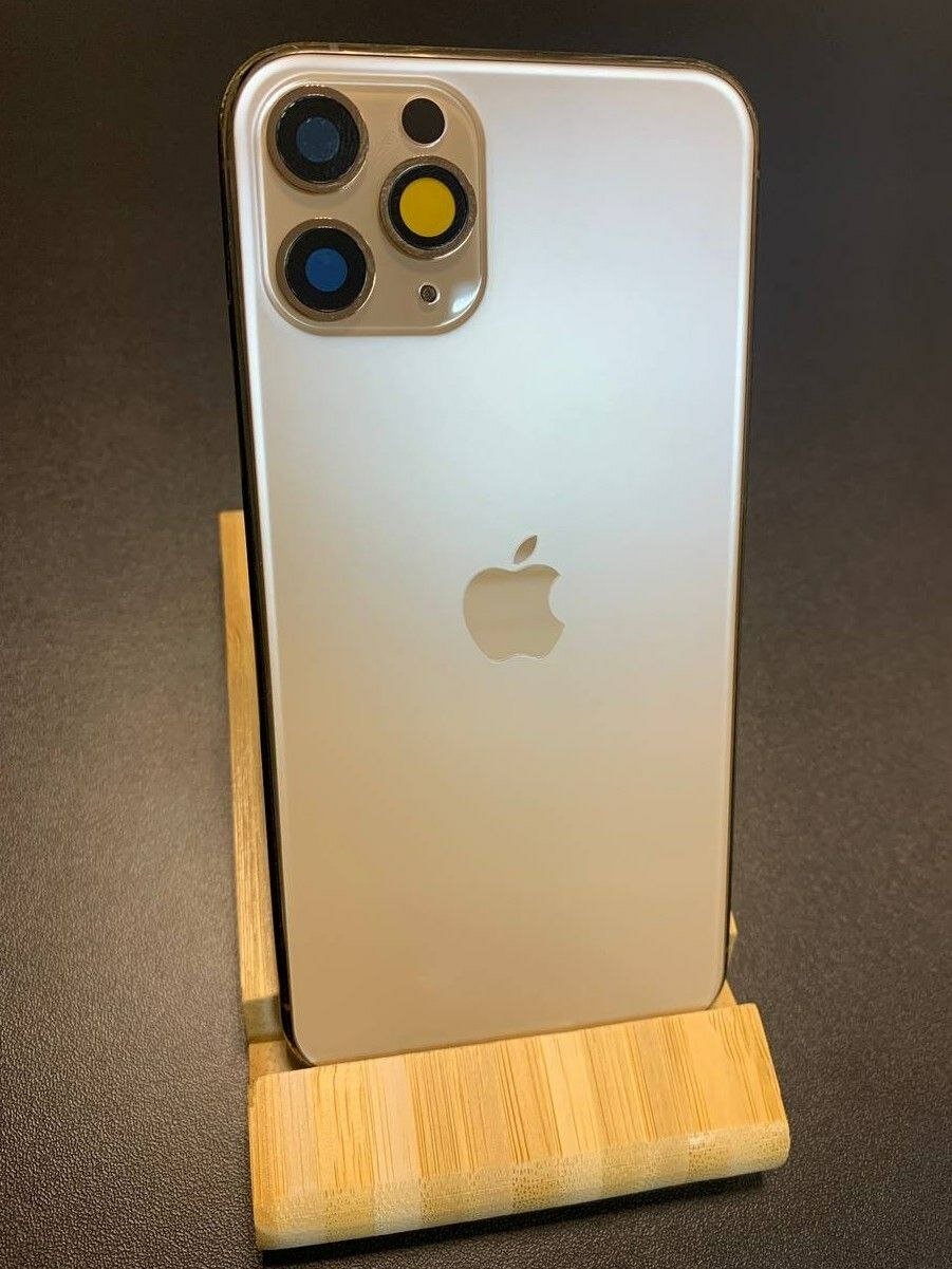 Корпус для IPhone 11 Pro золотой (GOLD), комплект кнопок, сим-лоток