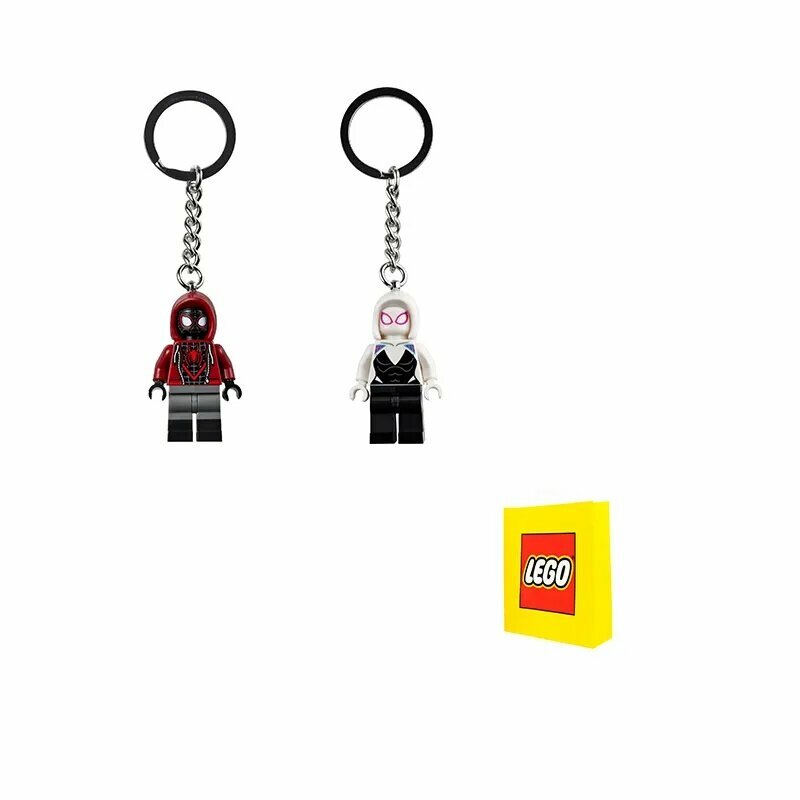 LEGO Super Hero Collection Marvel Spider-Man MAN Miles Morales + Gwen Брелок Подвеска Фигурки для конструкторов 0 300 шт 3D-пазл