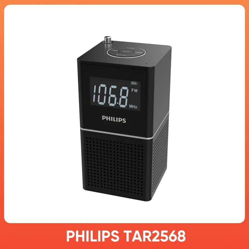 Bluetooth-колонка Philips TAR2568 с цифровыми часами и FM-радио, мощность 5 Вт