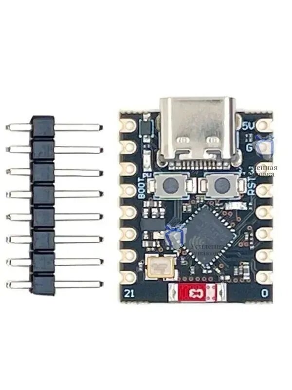 Миниатюрная плата ESP32-C3 с Wi-Fi и Bluetooth для IoT проектов