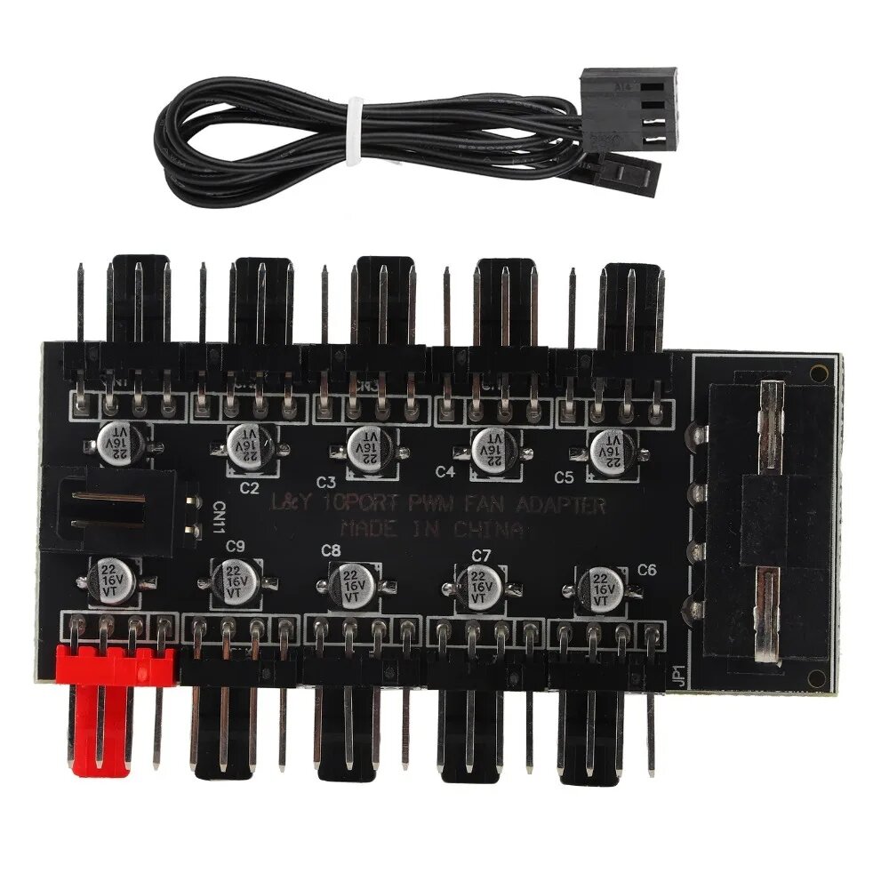 Концентратор вентиляторов 10 каналов 4Pin 12V PWM