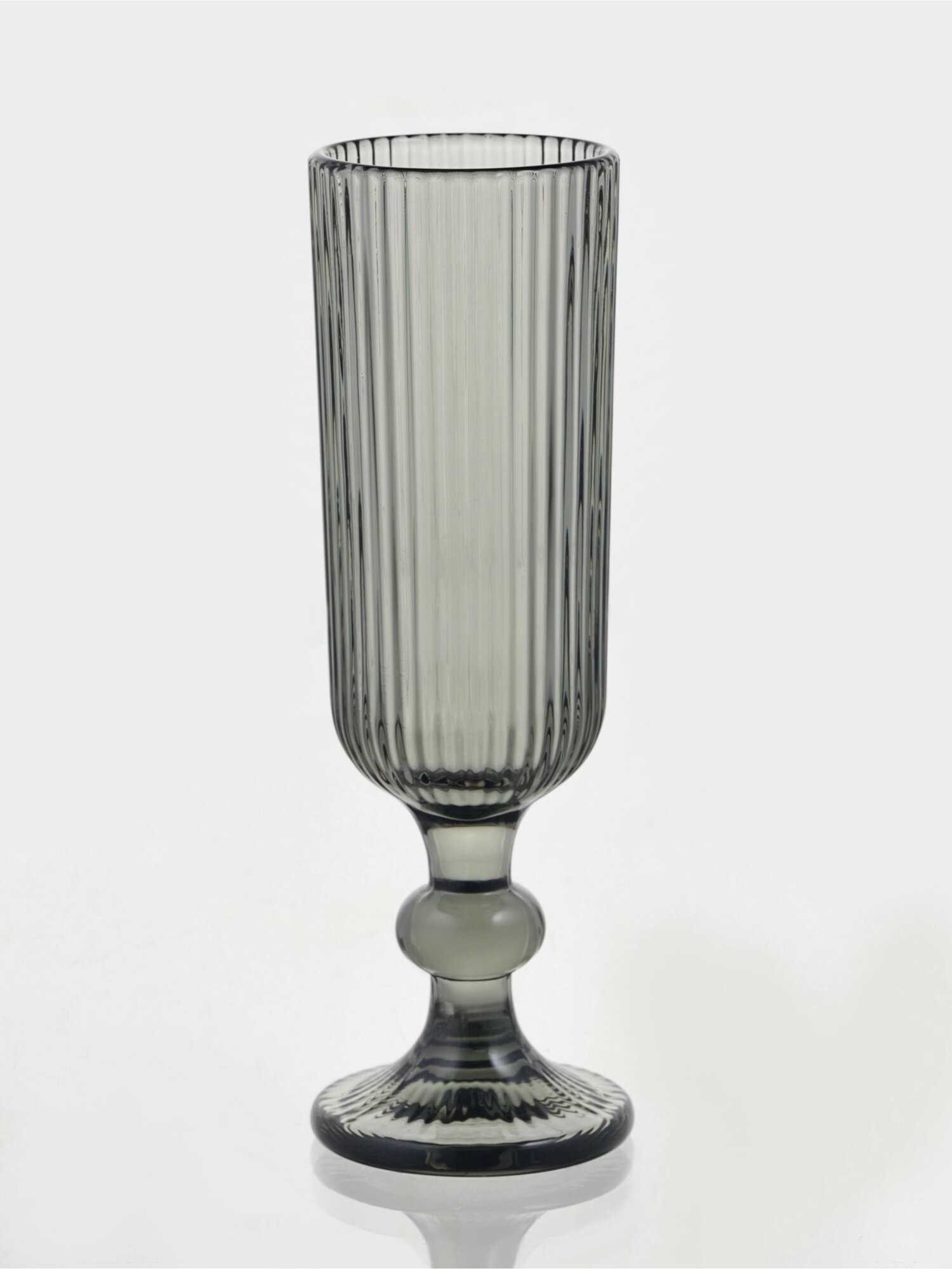 Бокал для шампанского "Грани", 150 мл, 5.5x18.5 см, стекло, графит