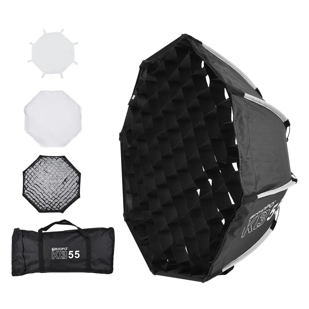 TRIOPO K3 55 см/21,7 дюйма восьмиугольный софтбокс для фотосъемки с быстрой установкой