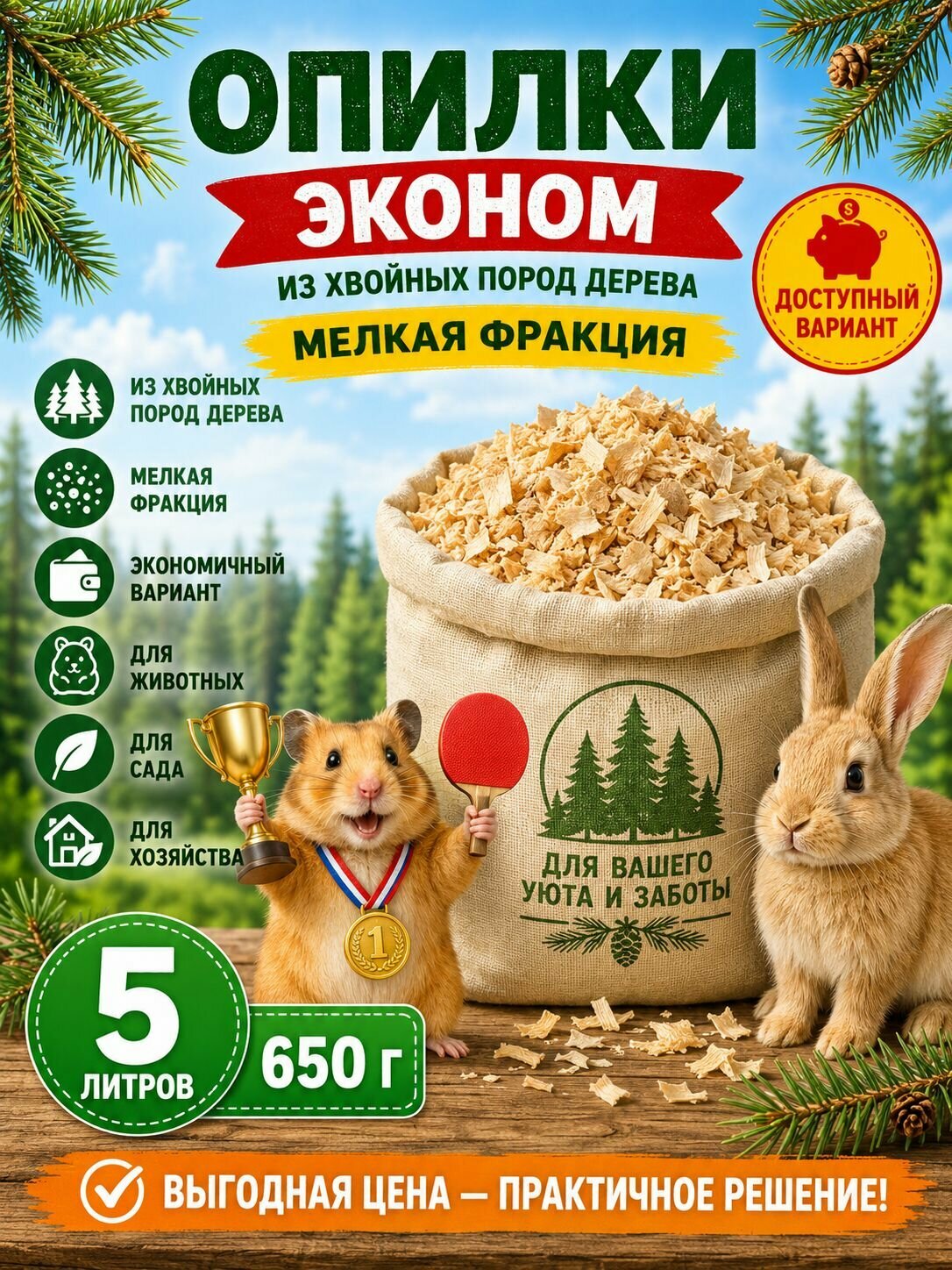 Опилки 650г