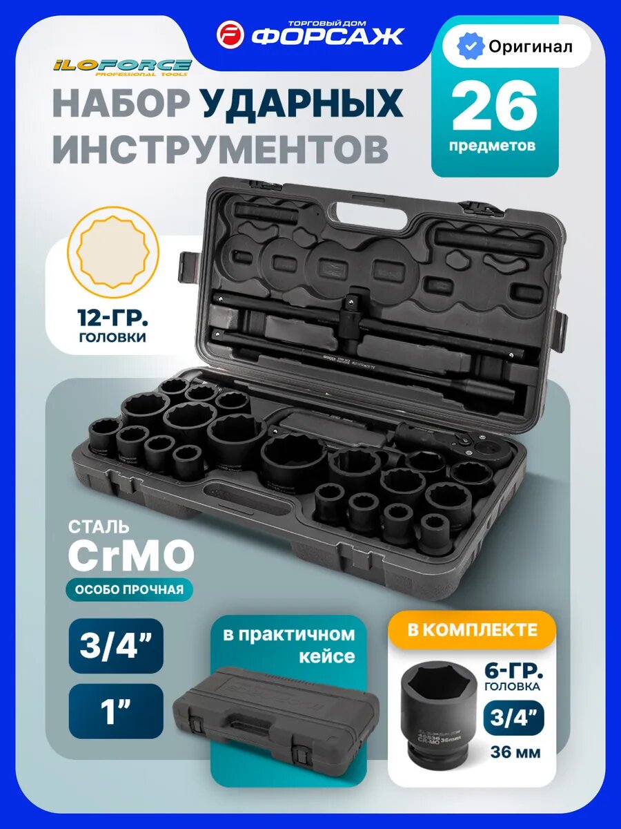 Набор инструментов ударных 26 предметов