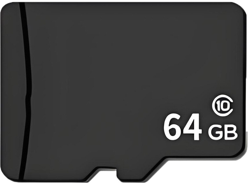 Карта памяти MicroSD 64 ГБ высокоскоростная для домашних камер безопасности - класс 10