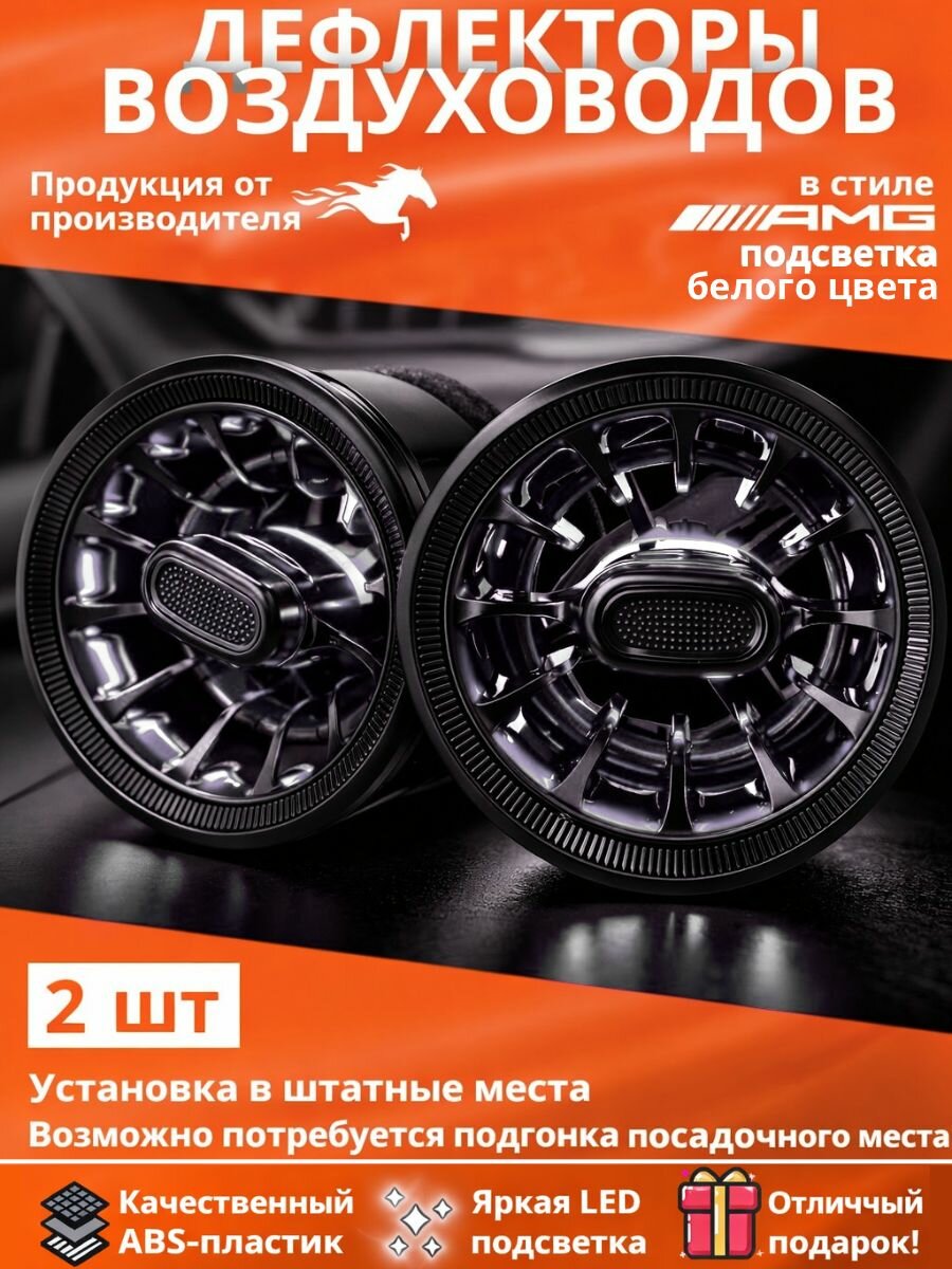 Дефлектор воздуховода Лада Гранта, Гранта FL, Калина, Ларгус тюнинг в стиле АМГ / AMG