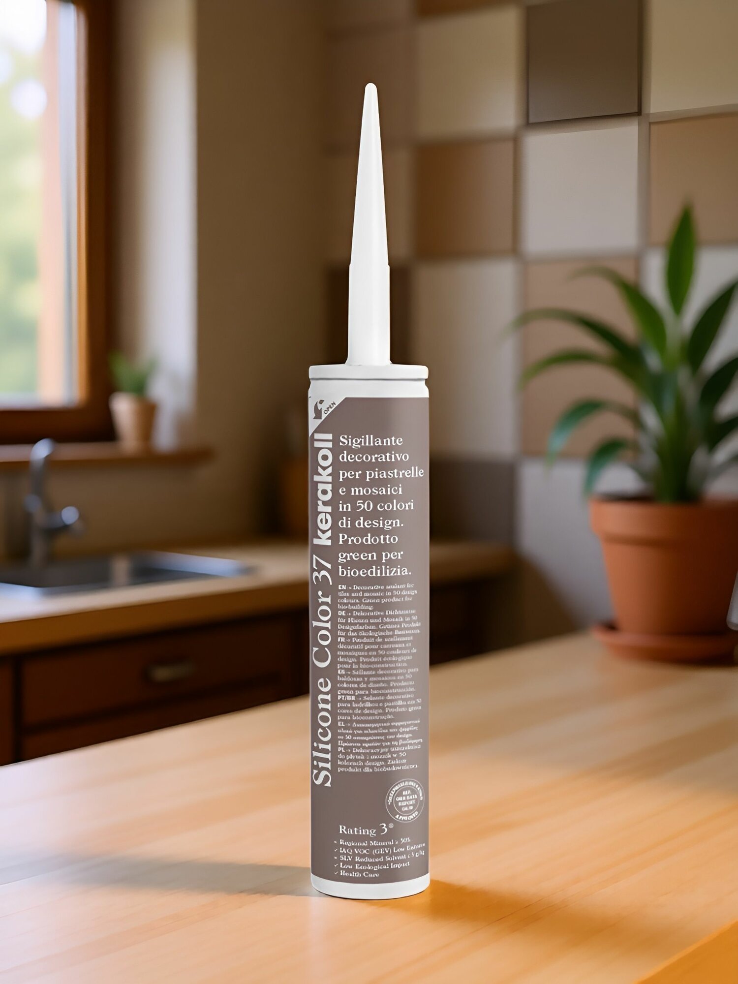 Декоративный клей-герметик Kerakoll Silicone Color №37 Фиолетово-Серый 310 мл