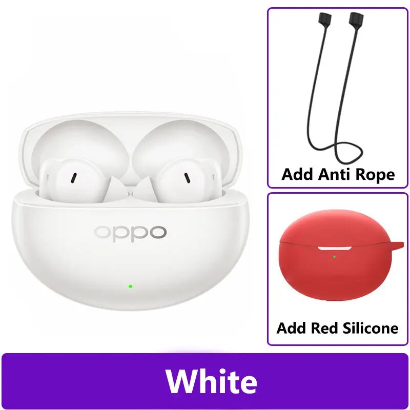 OPPO Enco Air 5 Pro TWS Bluetooth наушники Белый, White n Red Case