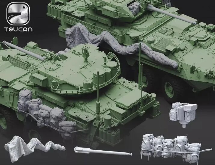 ZIMI&TOUCAN TC3D046 1/35 Набор модернизации внешних деталей A для Stryker M1296