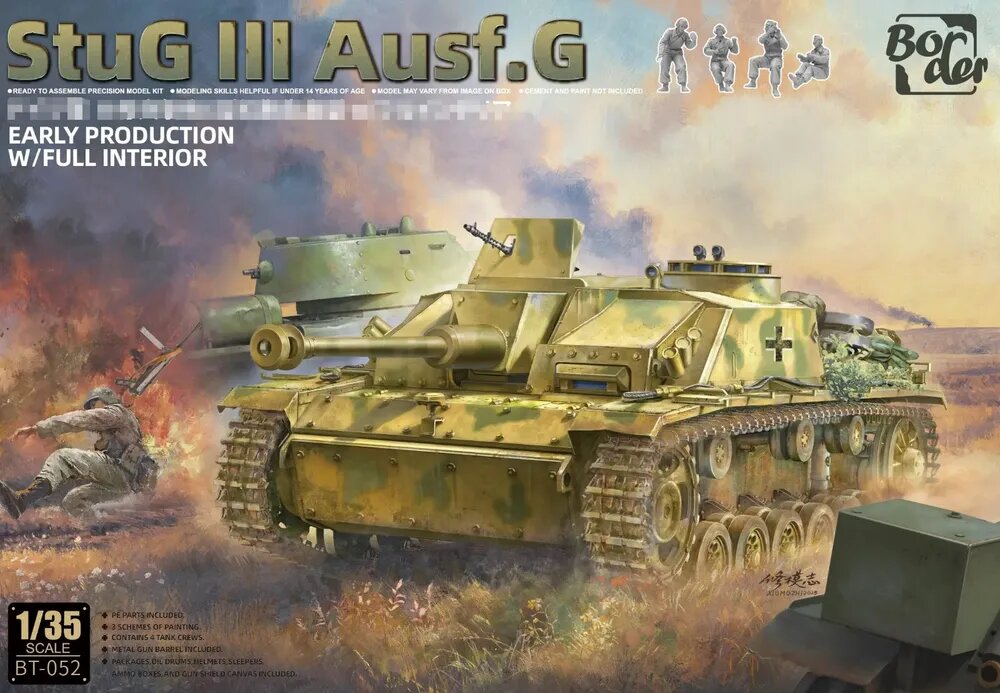 Border BT-052 1/35 Немецкий StuG III Ausf. G W/полный интерьер сборная модель танка