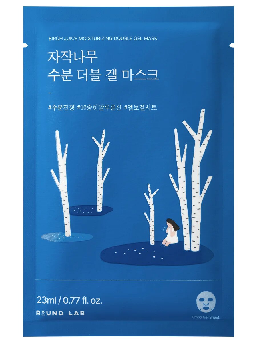 Round Lab Увлажняющая гелевая маска с березовым соком Birch Juice Moisturizing Double Gel Mask 23 мл
