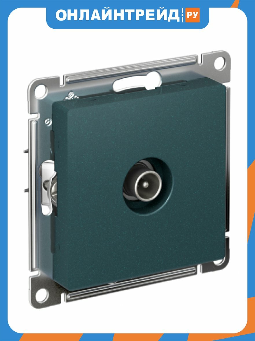 Розетка TV Systeme Electric (schneider Electric) SCHNEIDER ELECTRIC ATLASDESIGN, механизм, изумруд 1DB, ATN000891