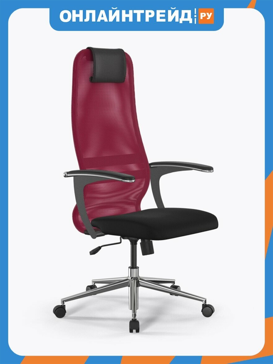 Кресло офисное Ergolife Sit 8 B1-8U - X1+UMF(X1) (M09. B23. G18. W01) Красный-Черный