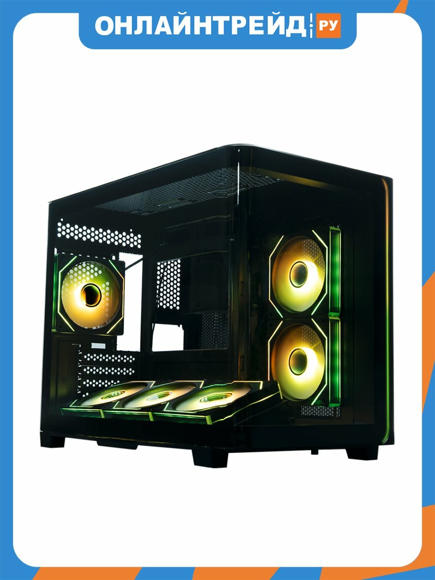Корпус Xastra QR600M 6ARGB C10-UC, черный