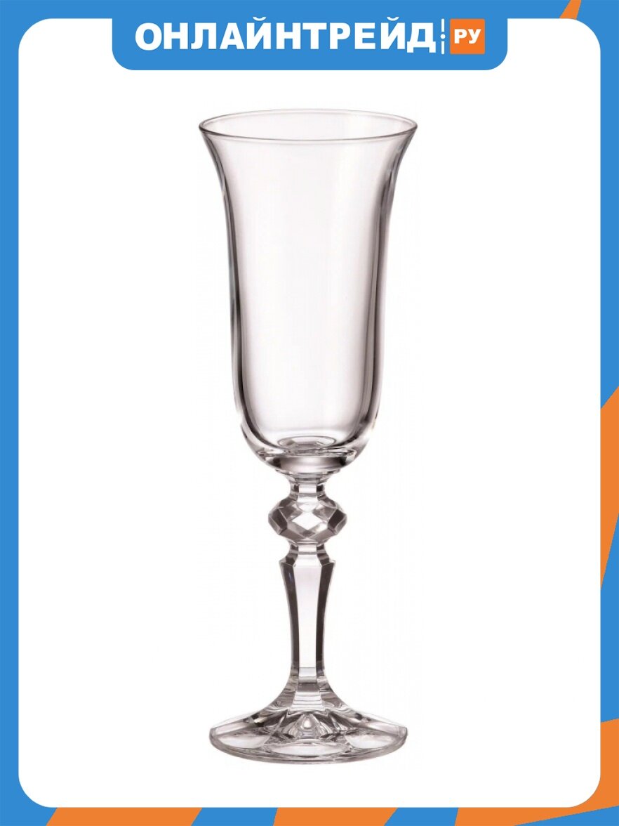 Набор фужеров для шампанского Crystal Bohemia "FALCO", 150 мл (набор 6 шт.)