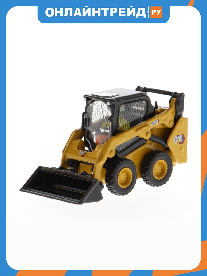 Масштабная модель Cat Погрузчик колесный 1:50 242D3 Skid Steer Loader, 85676
