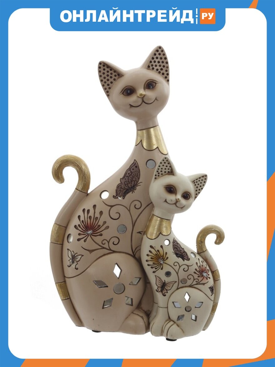 Фигурка декоративная Remeco Collection "Кошка с котенком", L16 W7,5 H26,5 см (819733)