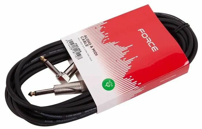 Инструментальный кабель Force FGC-09/3 Jack 6.3 (M) Jack 6.3 (M), 3 м