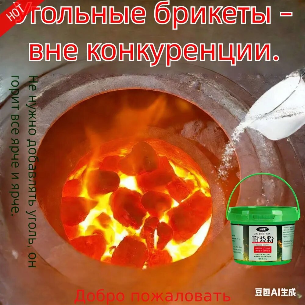 Горючее порошковое топливо для отопления в зимний период, бытового отопления/уличных костров, 300 г, 1 шт.