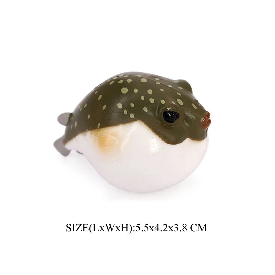 Модель рыбы-фугу ONLYFIGURES из ПВХ Pufferfish-4