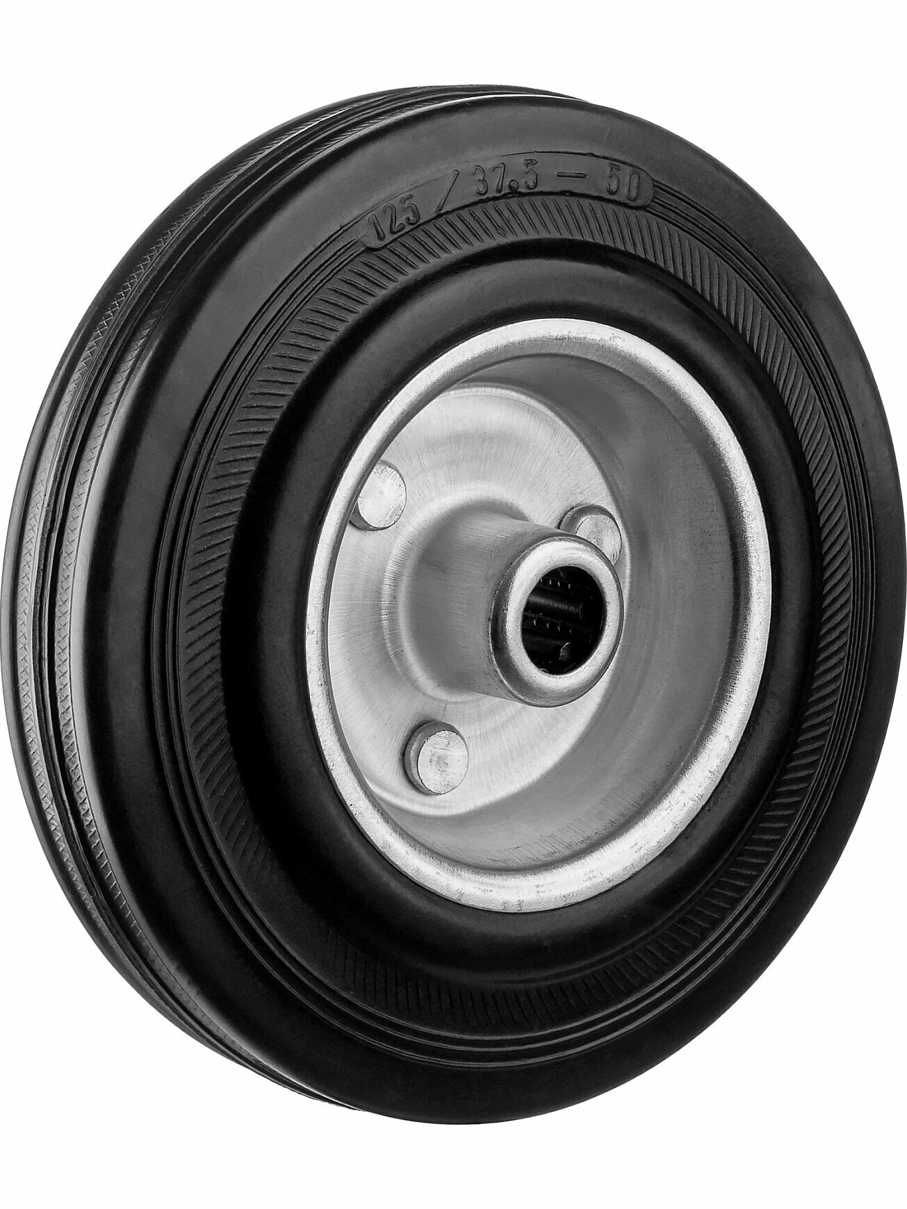 Колесо ЗУБР d 125 мм г/п 100 кг игольчатый подшипник резина/металл