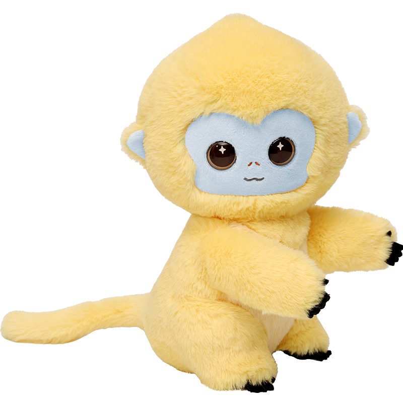 Плюшевая кукла-обезьянка унисекс XIONGMAOHEPENGYOUMEN Golden Monkey Magnetic Plush Doll, 25 см