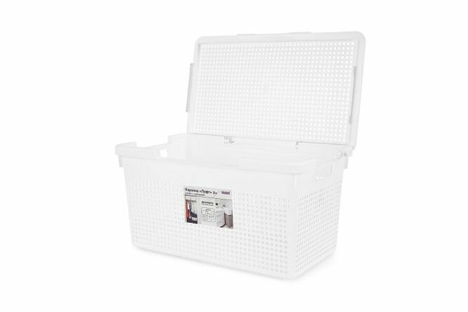 Корзина для белья 45 x 24 x 26 см. полипропилен, полезный