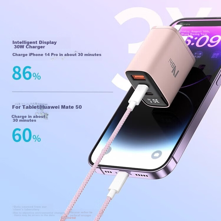 Nengshi 300W многофункциональный зарядный устройство с цифровым дисплеем и быстрой зарядкой PD для телефонов Apple
