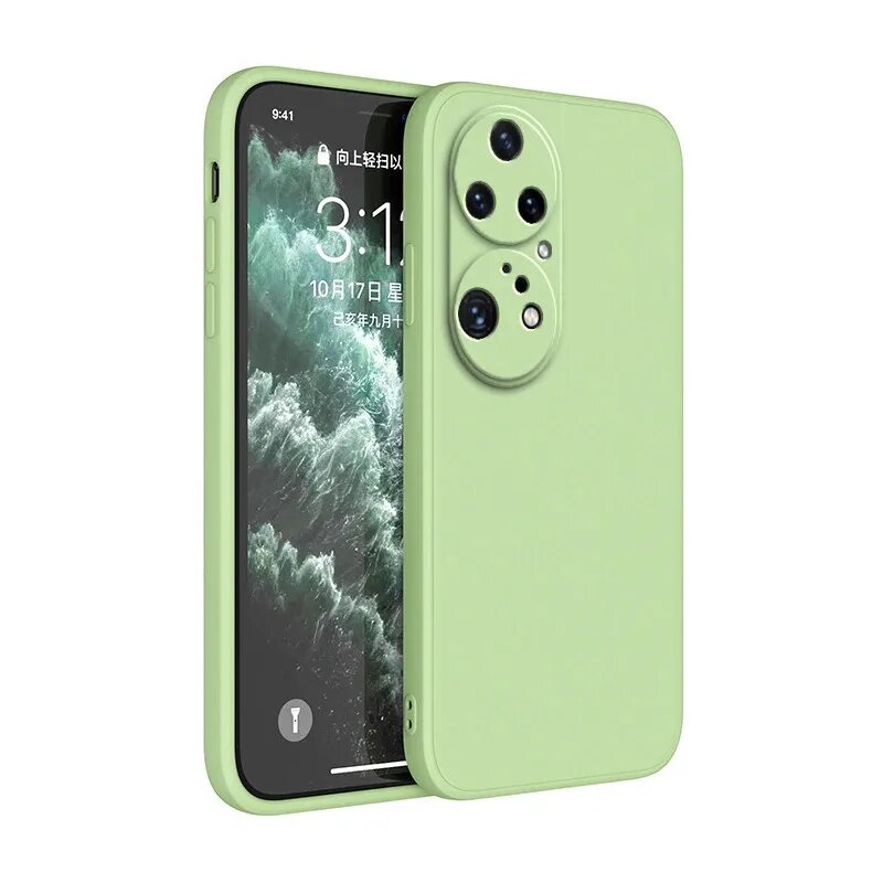 Оригинальный чехол для телефона Huawei P50 Pro P50E E, Зеленый, Зеленый, Green, Huawei P50 Pro