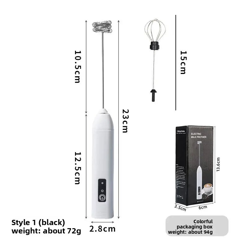 Электрический капучинатор 2in-1 White USB