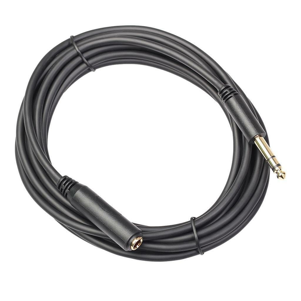 6.35 Удлинительный кабель для наушников TRS 1/4" штекер-гнездо, стерео, новый, 15 футов