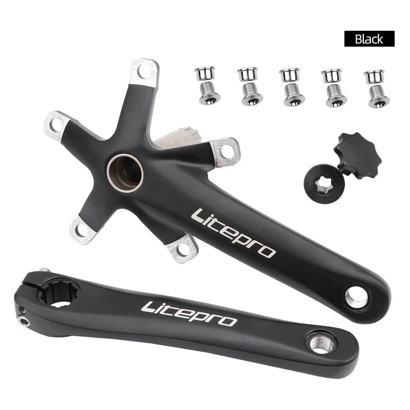 Шатуны Litepro черные, 170 мм, 53/56/58T