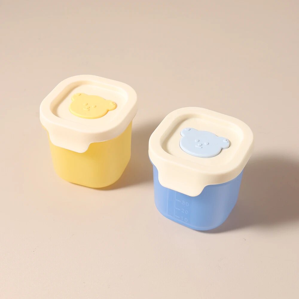 Силиконовый контейнер для детского питания 50 мл, Blue yellow