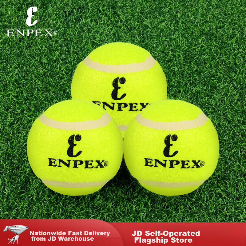 ENPEX Three-Pack Tennis Balls, Recreational And Practice Model