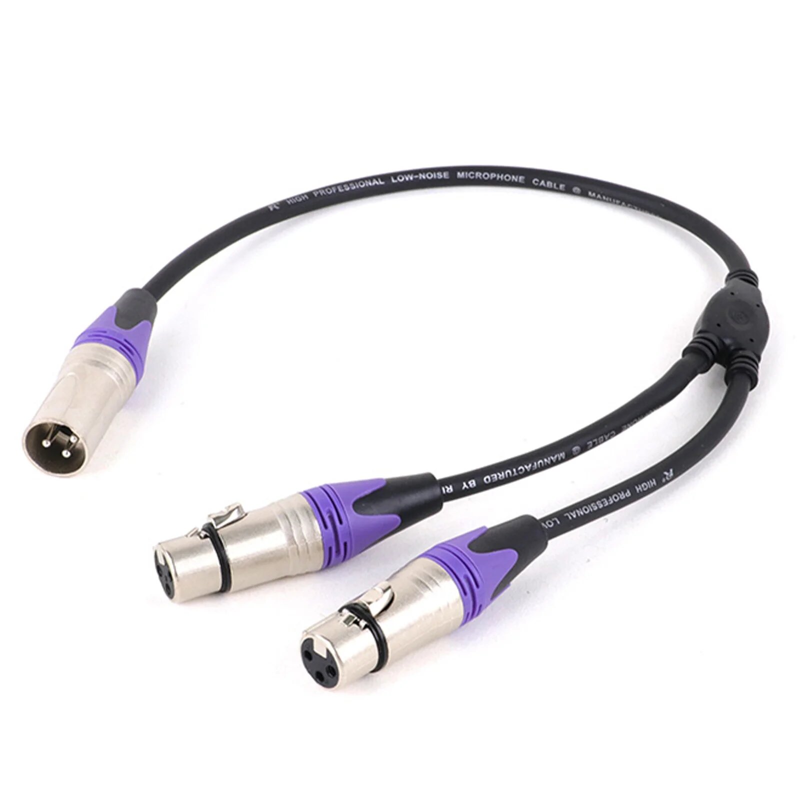 GuerGuo 3Pin XLR разветвитель аудиокабеля 0,3 м / 0,5 м MFF-Purple, 0.3m