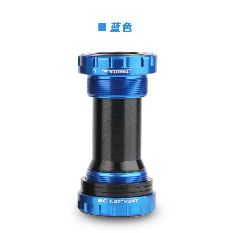 HASSNS BB52 Кареточный Подшипник Алюминий Черный 68/73 мм Синий, BB52 Blue