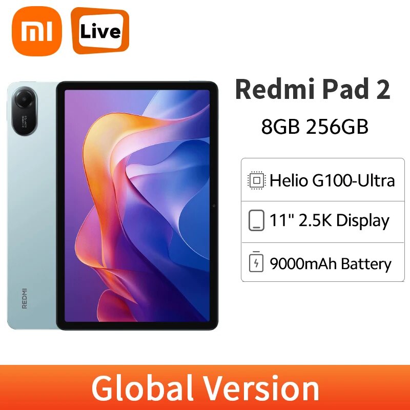Планшет Xiaomi Redmi Pad 2, 11", 8/256ГБ, Wi-Fi, Android