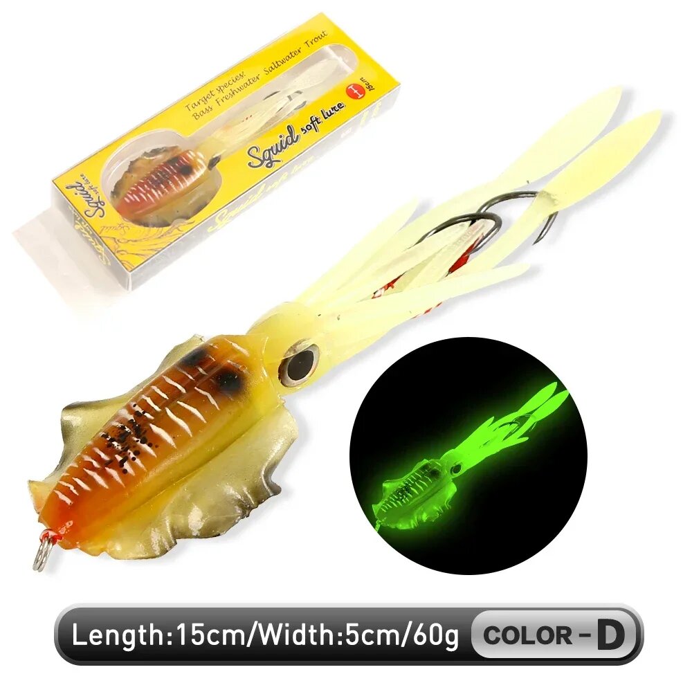ZUKIBO Светящаяся приманка для кальмара 60г D 15cm 60g