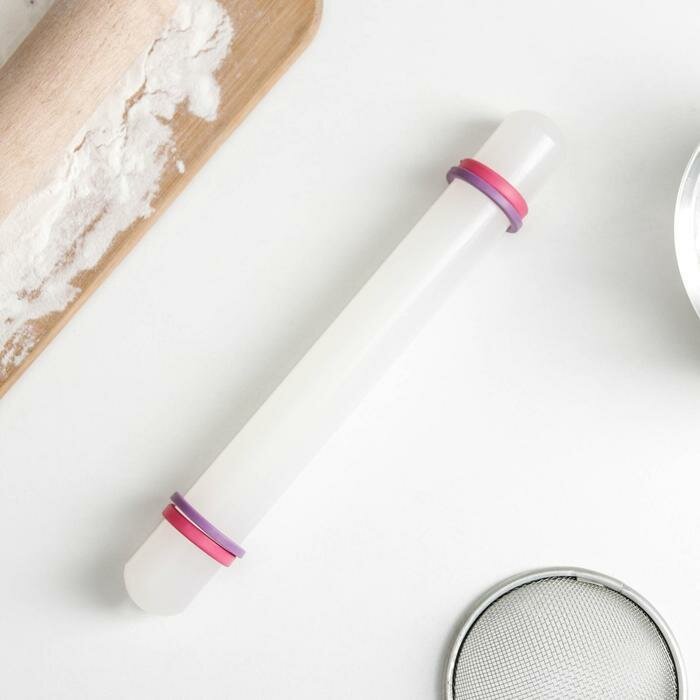 Скалка с ограничителями кондитерская, 21 см