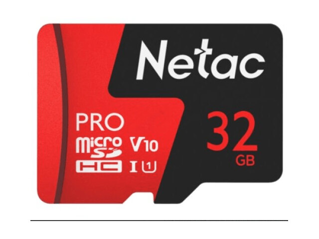 Карта памяти Netac P500 Extreme Pro MicroSDHC 32GB Сlass 10 UHS-I 100MB/s (NT02P500PRO-032G-S)