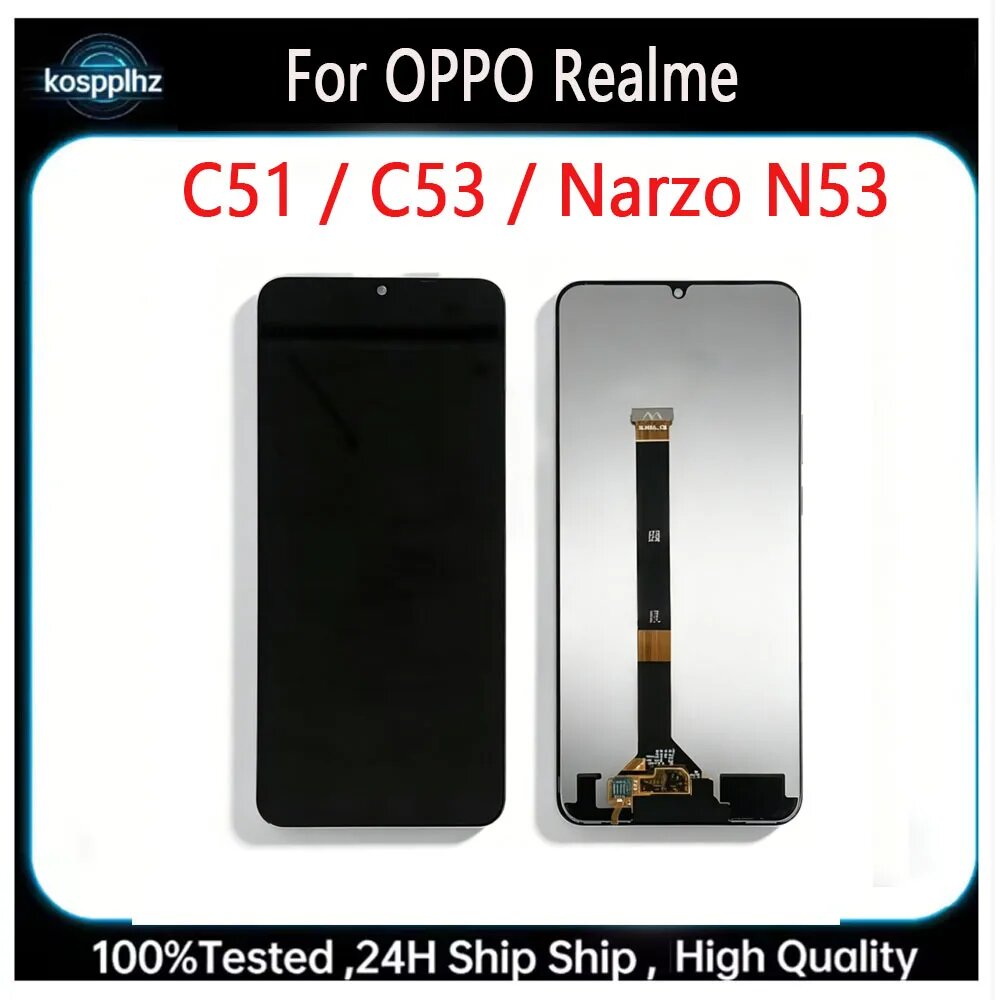 ЖК-дисплей для Realme C51 C53, сенсорный экран в сборе, замена ЖК-дисплея для Realme For Realme C53