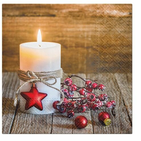 Салфетки PAW Decor Collection "Lunch", Рождественский свет, трехслойные, для декупажа, 20 шт